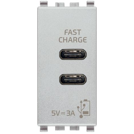 Alimentation USB C+C 5V 3A 1M Suivant VIMAR 20292.CC.N