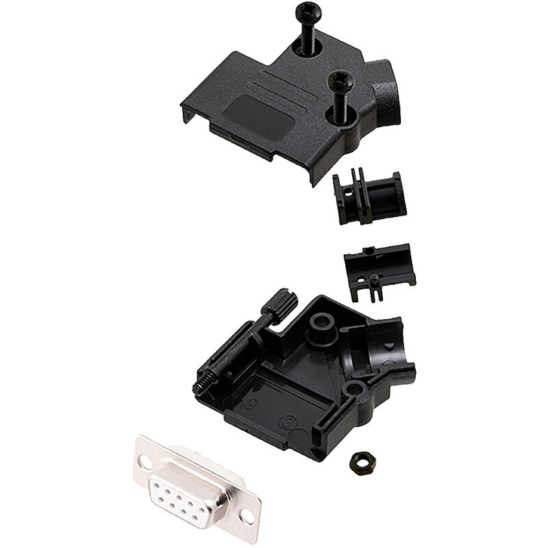 encitech D45PK-P-09-DMS-W-K 6355-8035-11 D-SUB Buchsenleisten-Set 45 ° Polzahl: 9 Lötkelch 1 St.