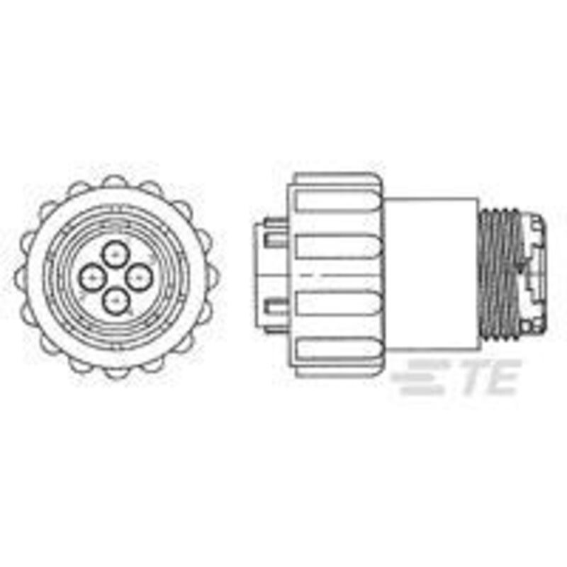 TE Connectivity 796274-1 Rundstecker Stecker, Einbau Gesamtpolzahl: 16 ...