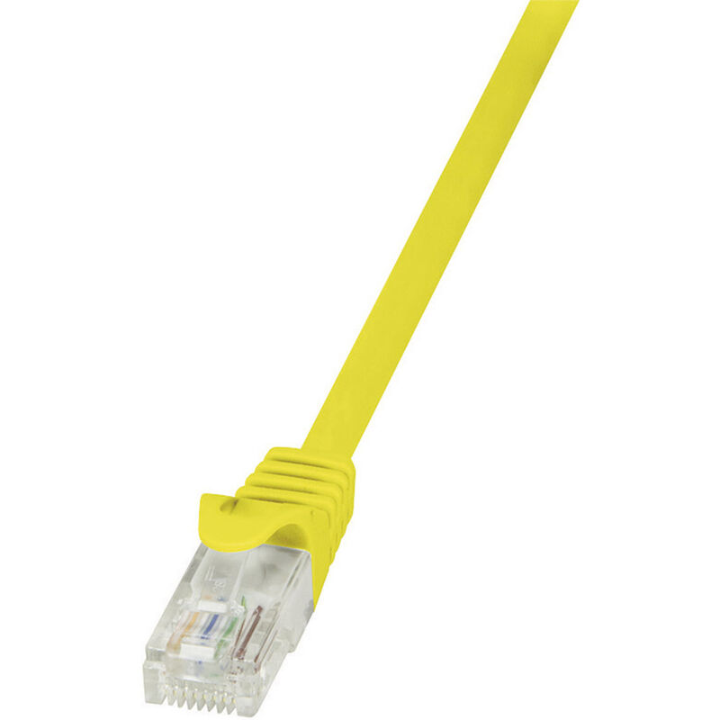 LogiLink CP2037U RJ45 Netzwerkkabel, Patchkabel CAT 6 U/UTP 1.00 m Gelb mit Rastnasenschutz 1 St.