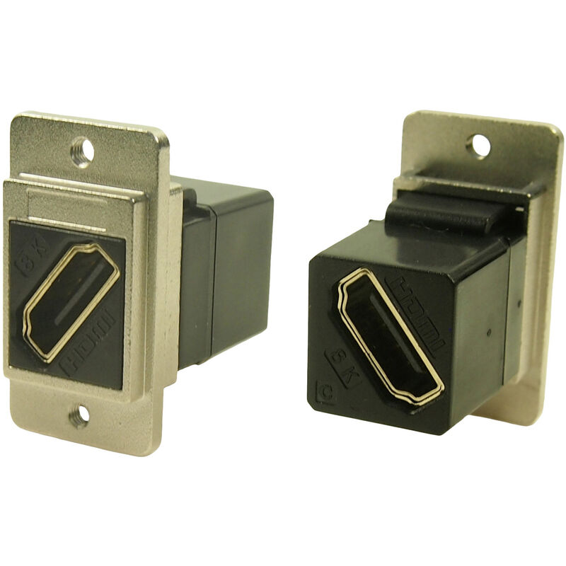 Cliff CP30788M3 HDMI-Adapter Buchse, Einbau Nickel, Schwarz 1 St.
