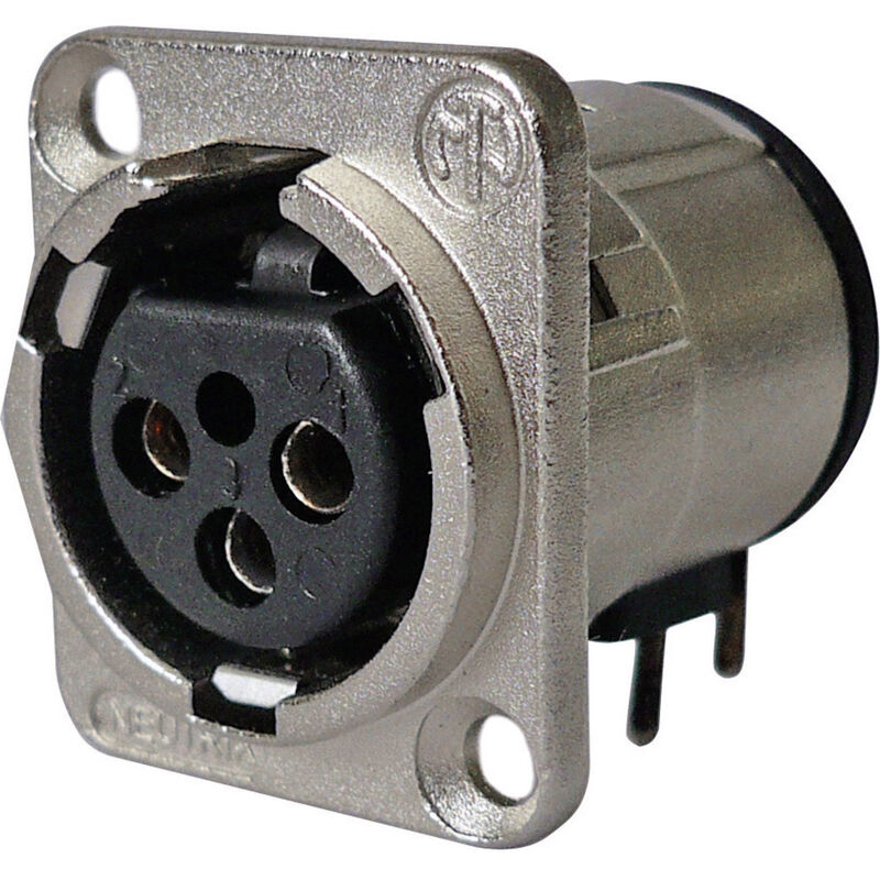 Neutrik NC3FD-H-0 XLR-Steckverbinder Flanschbuchse, Kontakte gewinkelt ...