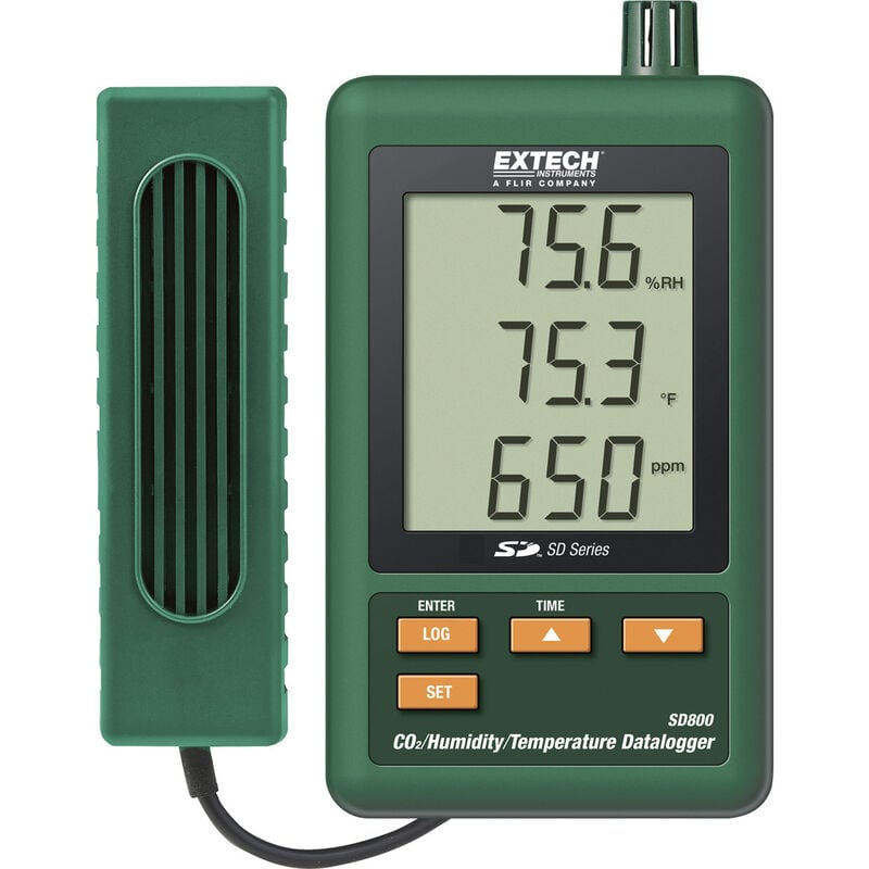 Multi-Datenlogger Extech SD800 Messgröße Temperatur, CO2, Luftfeuchtigkeit 0 bis 50 °C 10 bis 90 % r