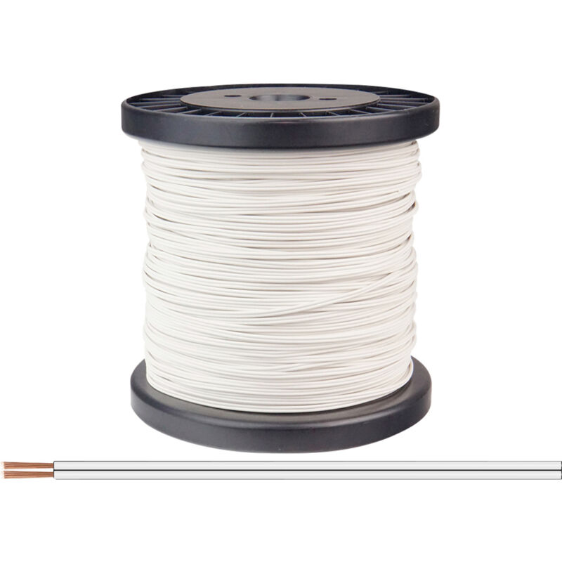 Donau Elektronik 218-55-100 Litze 2 x 0.14 mm² Weiß 100 m