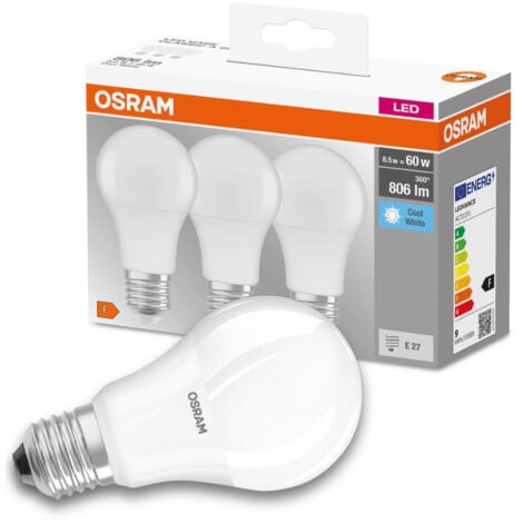 OSRAM HOMELIGHTING 4058075127531 LED EEK F (A - G) E27 Glühlampenform 8.5 W = 60 W Neutralweiß (Ø x