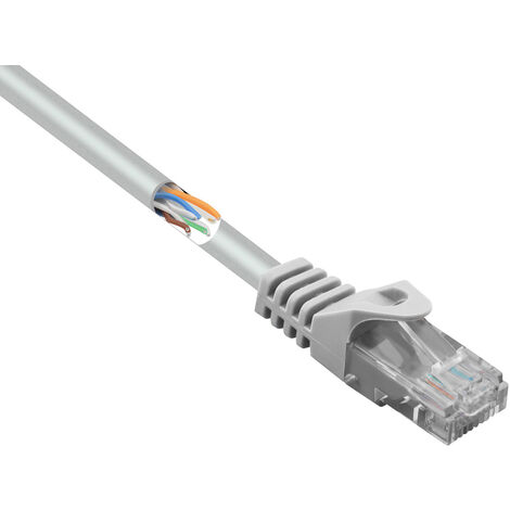 Renkforce RF-5047508 RJ45 Netzwerkkabel, Patchkabel CAT 5e U/UTP 0.50 m Grau mit Rastnasenschutz 1 S