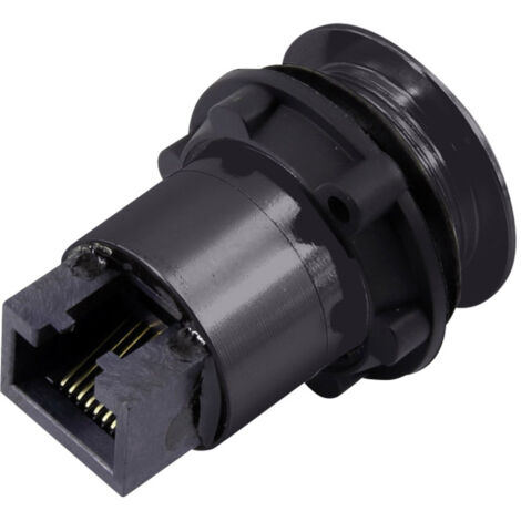 TRU COMPONENTS RJ45-02-BK RJ-Einbaubuchse RJ45 CAT5 8/8 1417397 Buchse ...