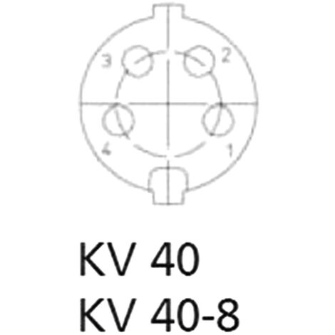 Lumberg KV 40 DIN-Rundsteckverbinder Buchse, gerade Polzahl: 4 Silber 1 St.