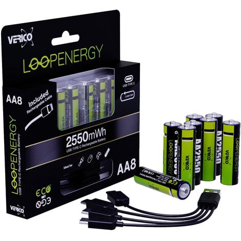 Verico LoopEnergy USB-C USB-C® Akku Li-Ion 1700 mAh 1.5 V 8 St.