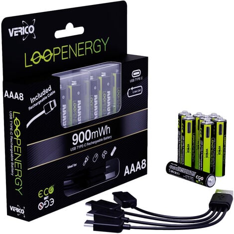 Verico LoopEnergy USB-C USB-C® Akku Li-Ion 600 mAh 1.5 V 8 St.