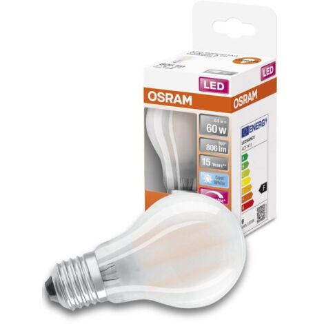 OSRAM HOMELIGHTING 4058075434608 LED EEK E (A - G) E27 Glühlampenform 7 W = 60 W Kaltweiß (Ø x L) 60