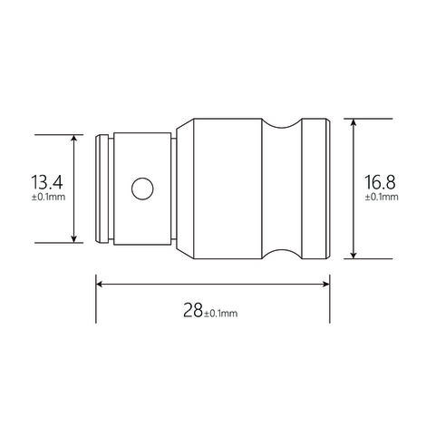 TOOLCRAFT 815287 Bit-Adapter 8 mm 3/8 Zoll 1 St.