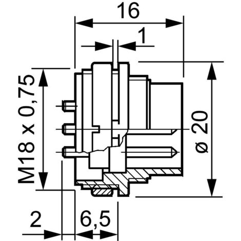 Amphenol T 3362 000 Rundstecker Stecker, Einbau Gesamtpolzahl: 5 Serie ...