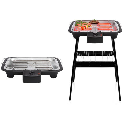 Tristar BQ-2883 Elektro Standgrill mit Standfuß Schwarz