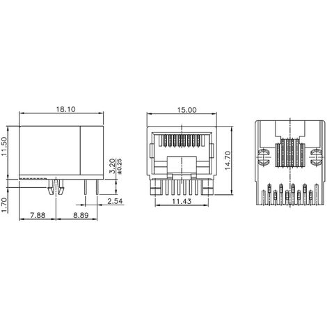 econ connect MEB8/8PL Modular-Einbaubuchse MEB8/8PL Buchse, Einbau ...