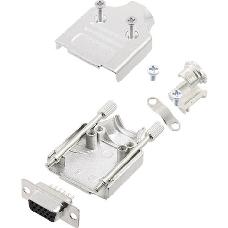 encitech MHDM-09-HDS15-K 6355-0059-11 D-SUB Buchsenleisten-Set 180 ° Polzahl: 15 Lötkelch 1 Set