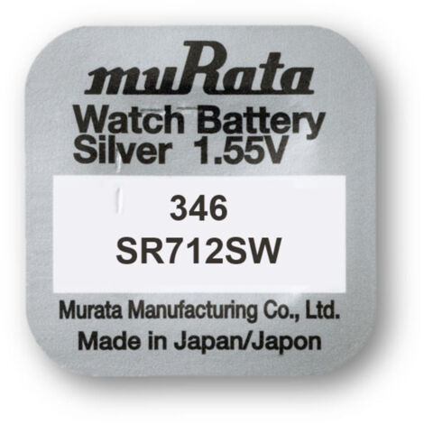 Murata Knopfzelle 346 1.55 V 10 St. 9.5 mAh Silberoxid SR712SW-PBWW