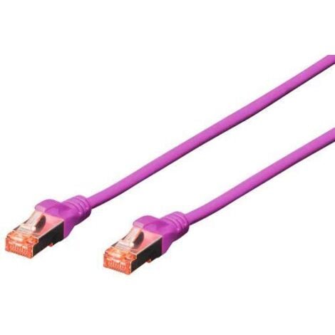 Digitus DK-1644-020/VI RJ45 Netzwerkkabel, Patchkabel CAT 6 S/FTP 2.00 m Violett Halogenfrei, verdri