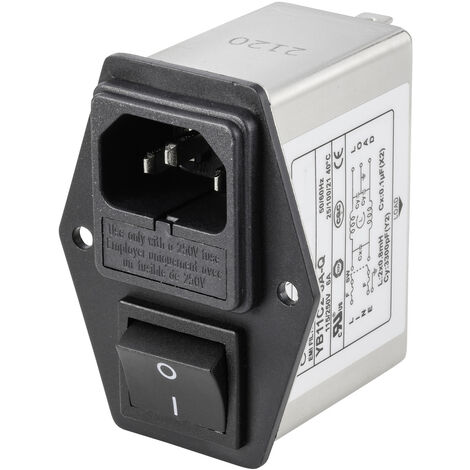 TRU COMPONENTS TC-10101460 Netzfilter mit Kaltgerätebuchse, mit ...