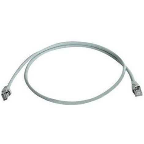 Telegärtner 100007973 RJ45 Netzwerkkabel, Patchkabel CAT 6a S/FTP 1.00 m Grau UL-zertifiziert, Flamm