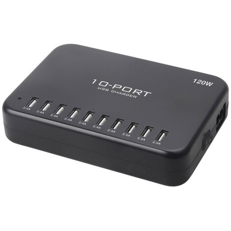 LVSUN 120W Smart 10-Port USB Ladestation 120 W 10x USB-A Schwarz ...