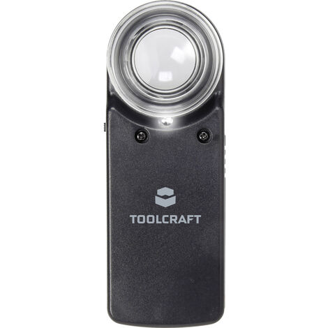 TOOLCRAFT 1303080 Handlupe mit LED-Beleuchtung Vergrößerungsfaktor: 15 ...