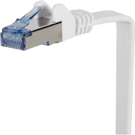 Renkforce RF-4149834 RJ45 Netzwerkkabel, Patchkabel CAT 6a U/FTP 0.25 m Grau hochflexibel, mit Rastn