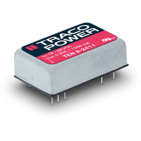 TracoPower TEN 8-2412 DC/DC-Wandler, Print 24 V/DC 12 V/DC 665 mA 8 W Anzahl Ausgänge: 1 x Inhalt 1