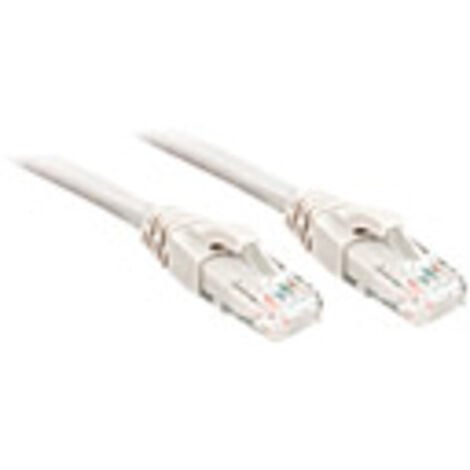 LINDY 48090 RJ45 Netzwerkkabel, Patchkabel CAT 6 U/UTP 0.30 m Weiß 1 St.