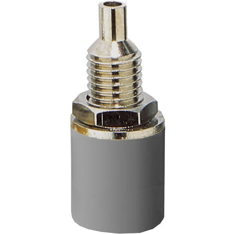 TRU COMPONENTS Laborbuchse Buchse, Einbau vertikal Stift-Ø: 4 mm Grau 1 St.