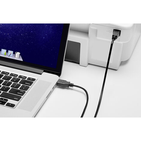 Renkforce USB-Kabel USB 2.0 USB-A Stecker, USB-B Stecker 1.00 m Schwarz ...