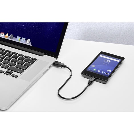 Renkforce USB-Kabel USB 2.0 USB-A Stecker, USB-Micro-B Stecker 0.15 m ...