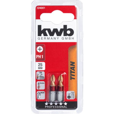 kwb 124001 Bit-Set PH 1 Stahl 2 St.