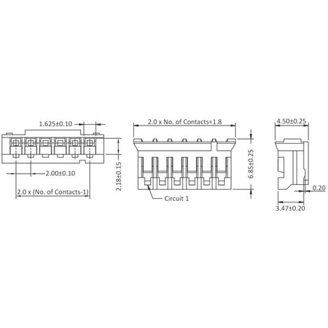 econ connect Kabelgehäuse Polzahl Gesamt 3 Rastermaß: 2 mm CVG3/2 1 St ...
