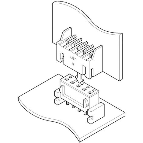 JST Buchsengehäuse-Platine JQ Polzahl Gesamt 4 Rastermaß: 2.50 mm 04JQ-BT 1 St.