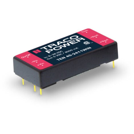 TracoPower TEN 40-2412WIN DC/DC-Wandler, Print 24 V/DC 12 V/DC 3.33 A 40 W Anzahl Ausgänge: 1 x Inha