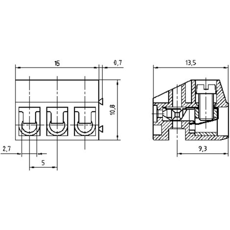 PTR Hartmann Buchsengehäuse-Kabel AK130 Polzahl Gesamt 3 Rastermaß: 5 mm 50130030001G 1 St.