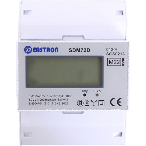 Counttec SDM72D SDM72D Drehstromzähler digital 80 A MID-konform: Ja 1 St.