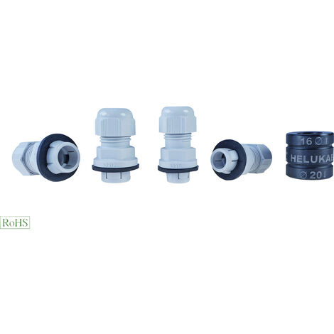 Helukabel 908060 Kabelverschraubung M16 Polyamid Silber-Grau (RAL 7001 ...