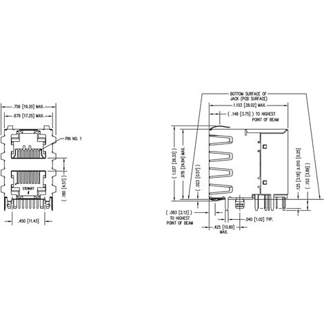 BEL Stewart Connectors SS-738811S-PG4-AC Modular-Einbaubuchse ...