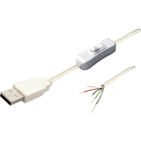 BKL Electronic USB-A 10080119 - USB Kabel 2.0 A-Stecker mit Schalter ...