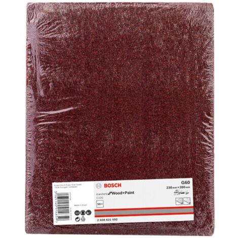 Bosch 50x Papierschleifblatt C420 Standard for Wood and Paint 230 x 280 ...