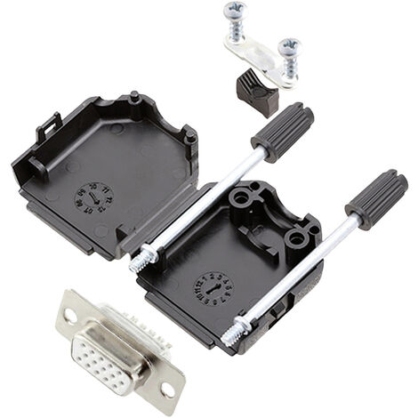 encitech DPPK09-BK-HDS15-W-K 6355-8011-11 D-SUB Buchsenleisten-Set 180 ° Polzahl: 15 Lötkelch 1 St.