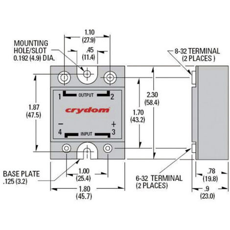 Crydom Halbleiterrelais D2410 10 A Schaltspannung (max.): 280 V/AC Nullspannungsschaltend 1 St.