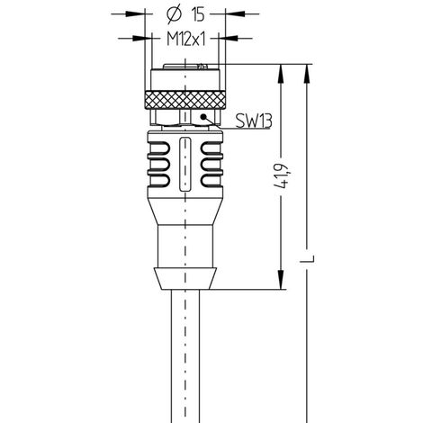 Escha 8046903 Sensor-/Aktor-Steckverbinder, konfektioniert M12 Buchse ...