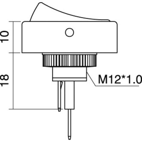 TRU COMPONENTS 1587552 Kfz-Wippschalter TC-R13-133L-SQ RED 12 V/DC 30 A ...