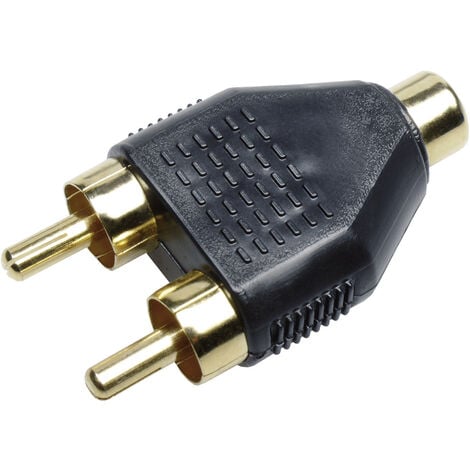Sinuslive Y2M Cinch-Adapter [2x Cinch-Stecker - 1x Cinch-Buchse]