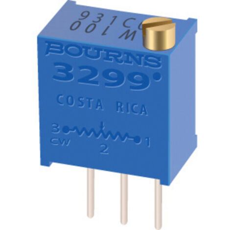 Bourns 3299W-1-104LF Cermet-Trimmer linear 0.5 W 100 kΩ 9 ° 1 St.