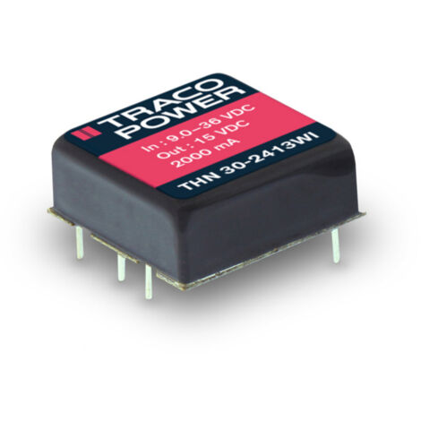 TracoPower THN 30-2415WI DC/DC-Wandler, Print 24 V/DC 24 V/DC 1.25 A 30 W Anzahl Ausgänge: 1 x Inhal
