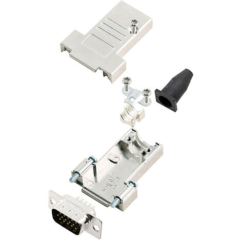 encitech DTSL09-SJSRG-T-HDP15-K 6355-0088-01 D-SUB Stiftleisten-Set 180 ° Polzahl: 15 Lötkelch 1 St.